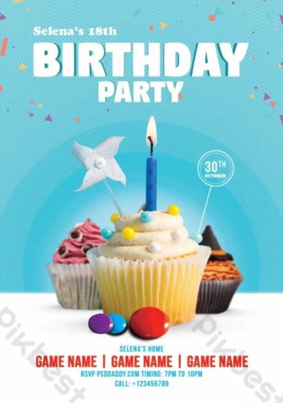 Party Planning Made Easy: 25+ Free PSD Birthday Flyer Templates for Fun ...