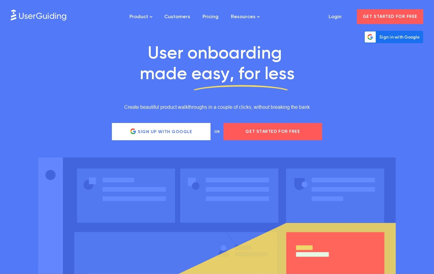 UserGuiding Website is a Web Design Inspiration