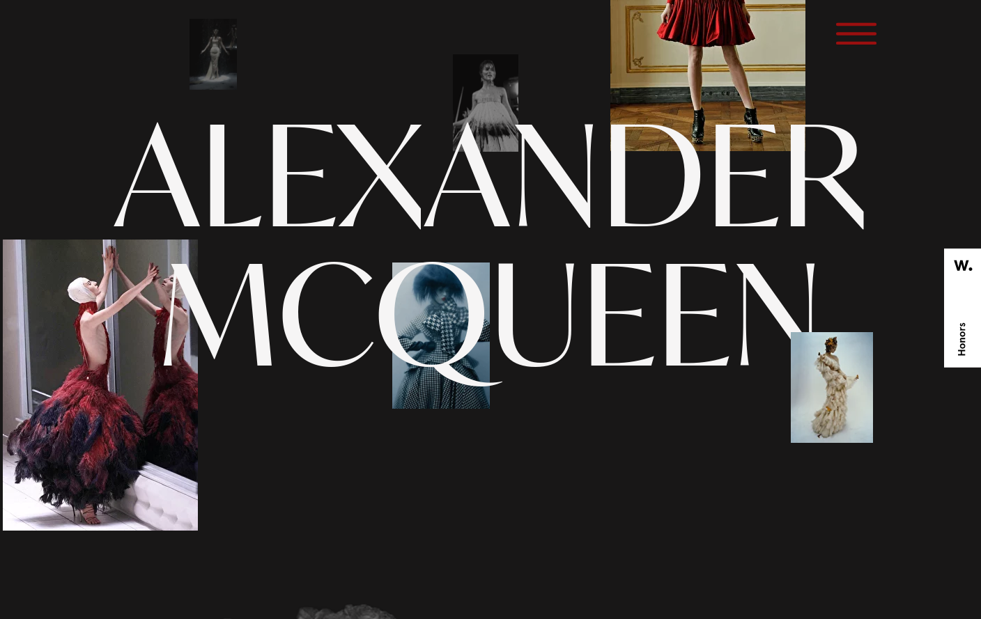 Le webdesign de Lee Alexander Mcqueen pourrait vous inspirer